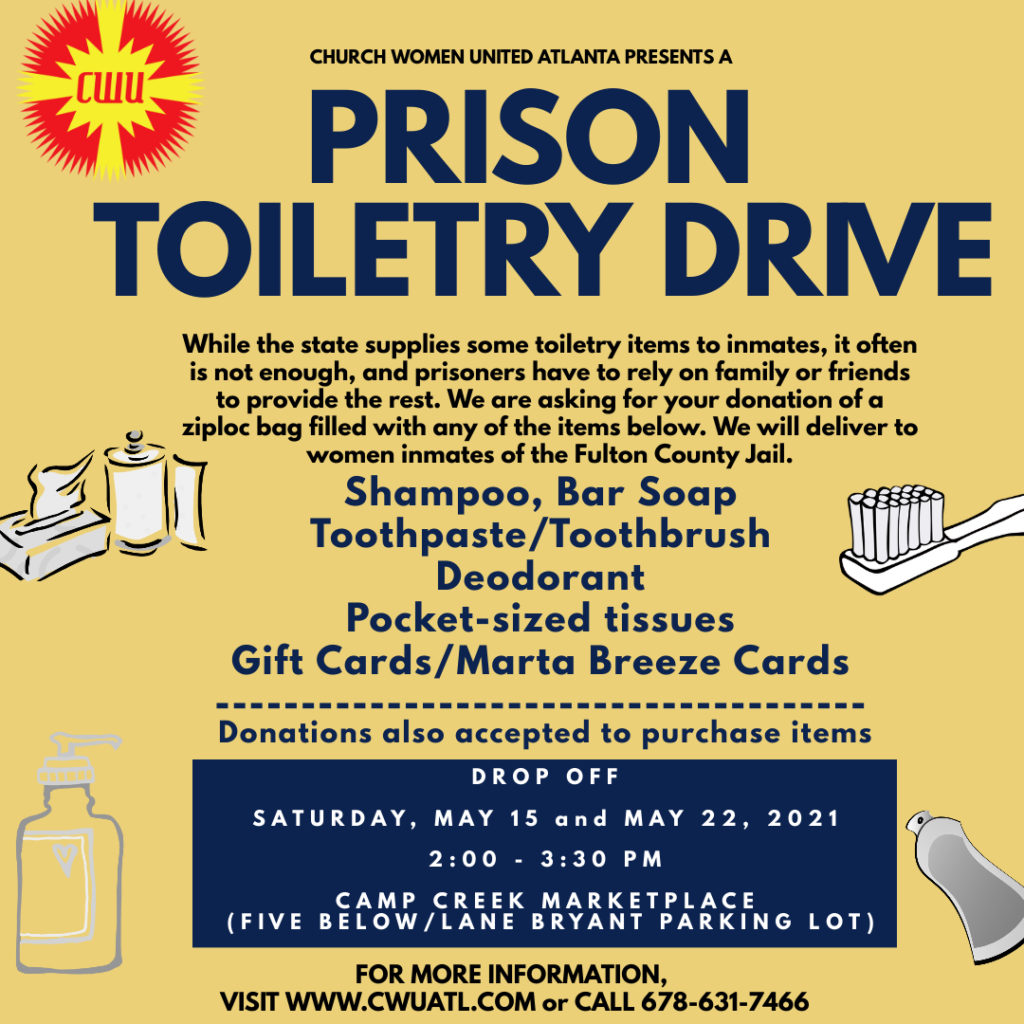 Prison Toiletry Drive – Church Women United In Atlanta, Inc.